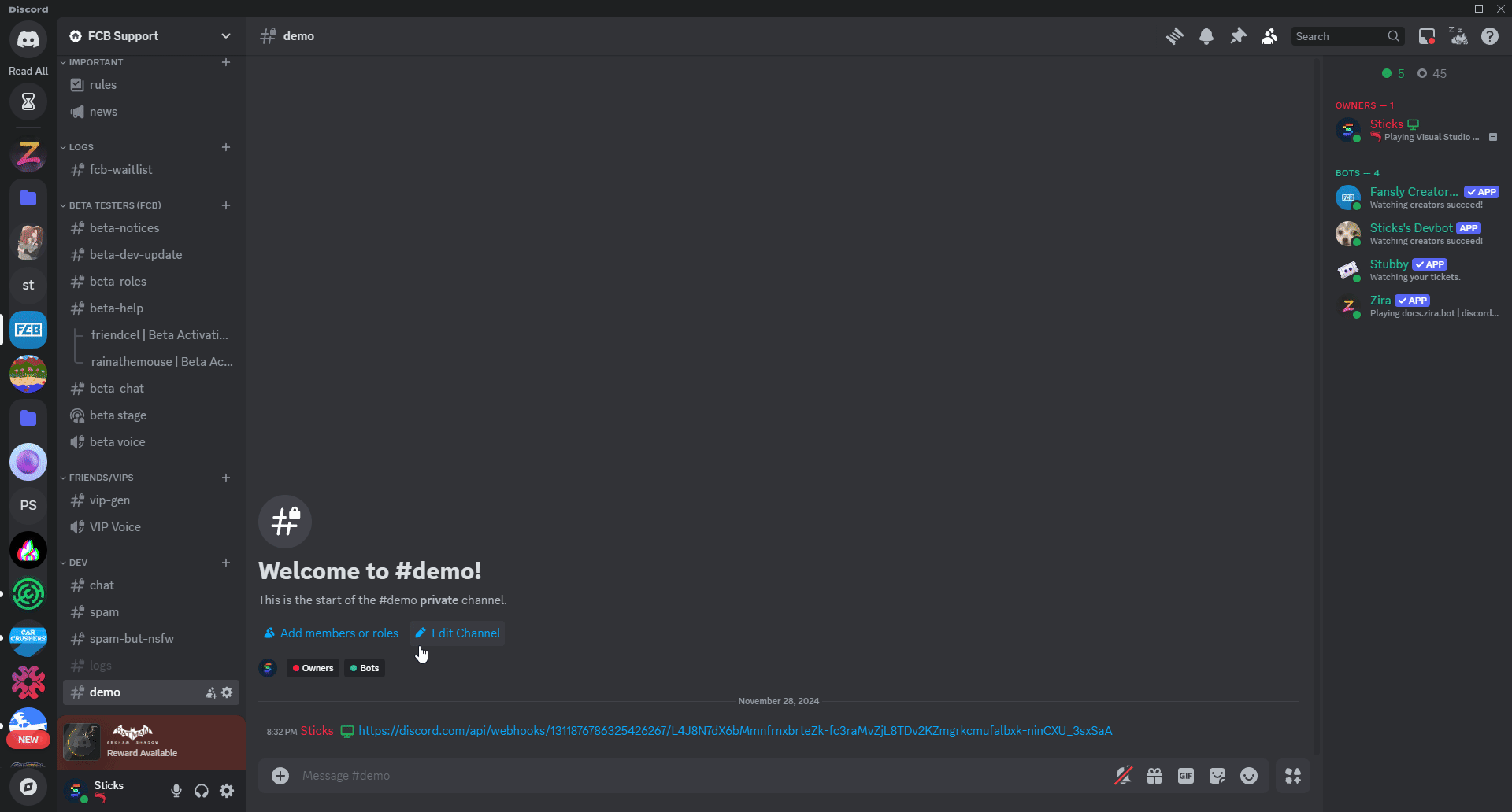 Notifications • Fansly Creator Bot Documentation